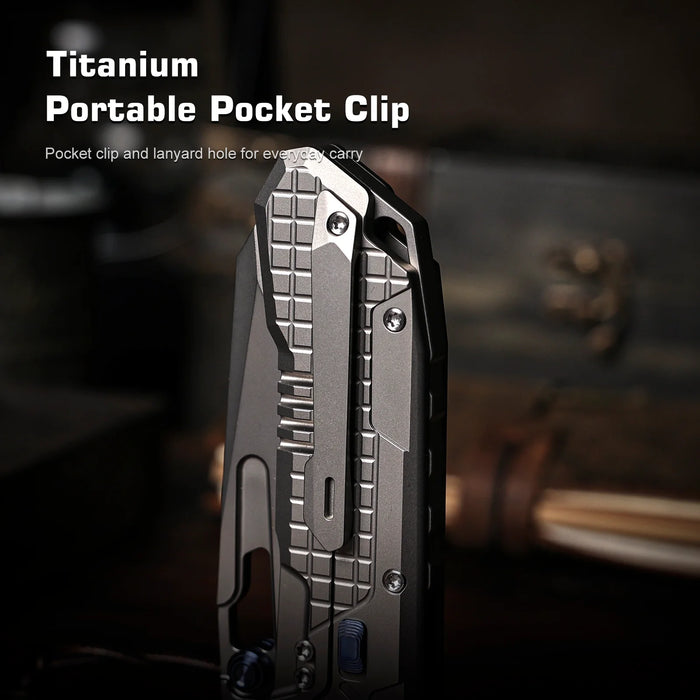 Remette RTKS-T RT-Cool Leopard (M390, Reverse Tanto, Pearlescent, Tita ...