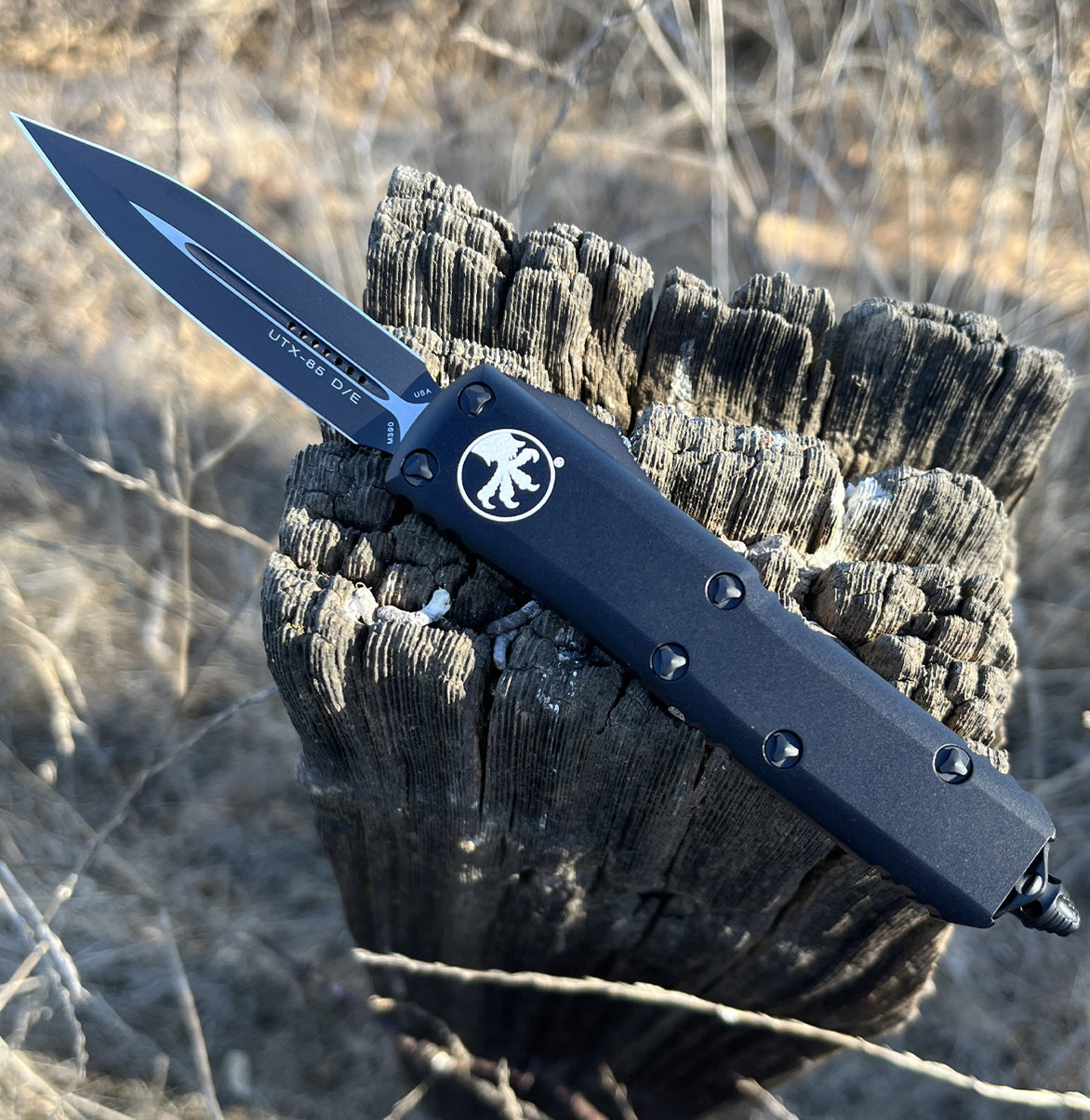 Microtech UTX-85 Daytona Dagger Edge 232-1T OTF Pocket Knife — Adept Knives