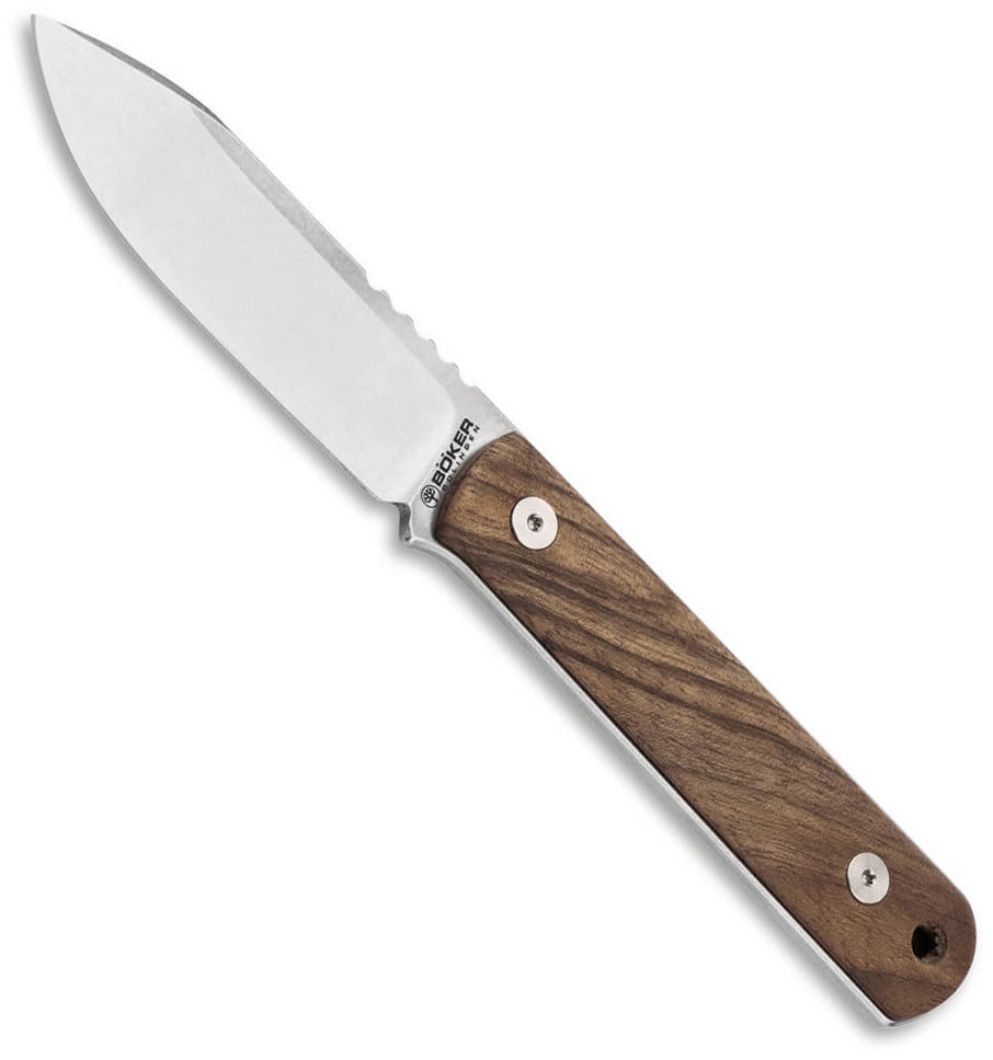 Boker BFF Packlite Walnut 120748 (MagnaCut, Drop Point, Stonewash, Woo ...