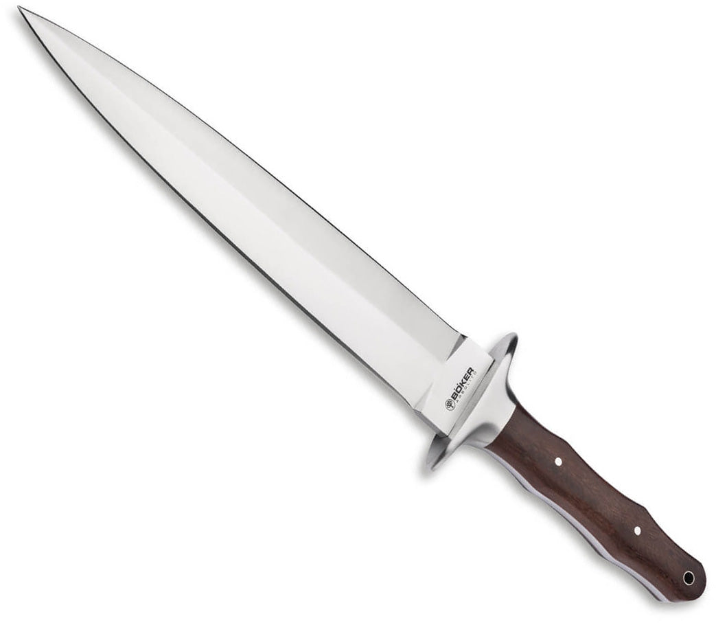 Boker Colmillo GX 02BA5918GX (ACX390, Dagger, Satin, Wood) Fixed Blade ...
