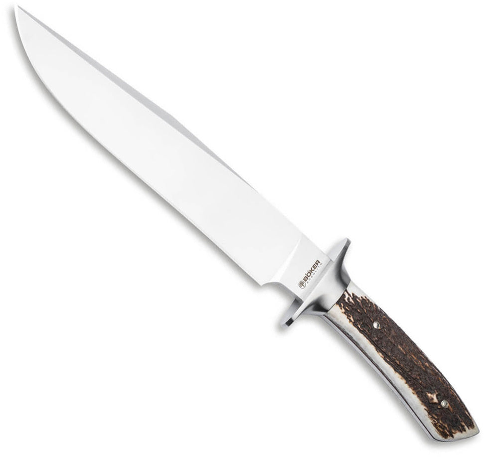 Boker Toro HX 02BA595HX (ACX390, Clip Point, Satin, Stag, Brown/White ...