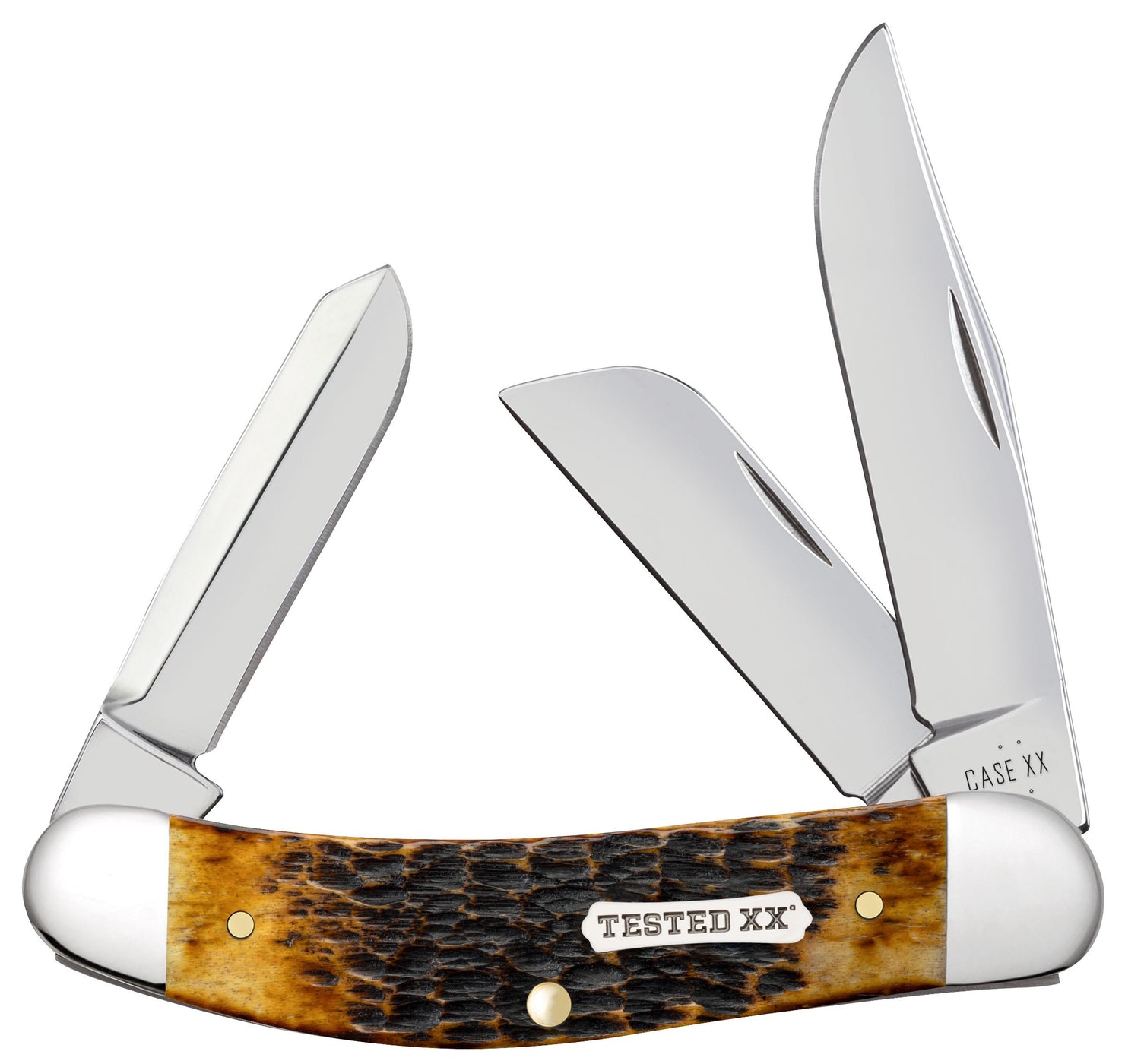 Case XX 51393 Sowbelly (Amber Bone, Carbon Steel, Clip/Sheepfoot/Spey) — Adept Knives