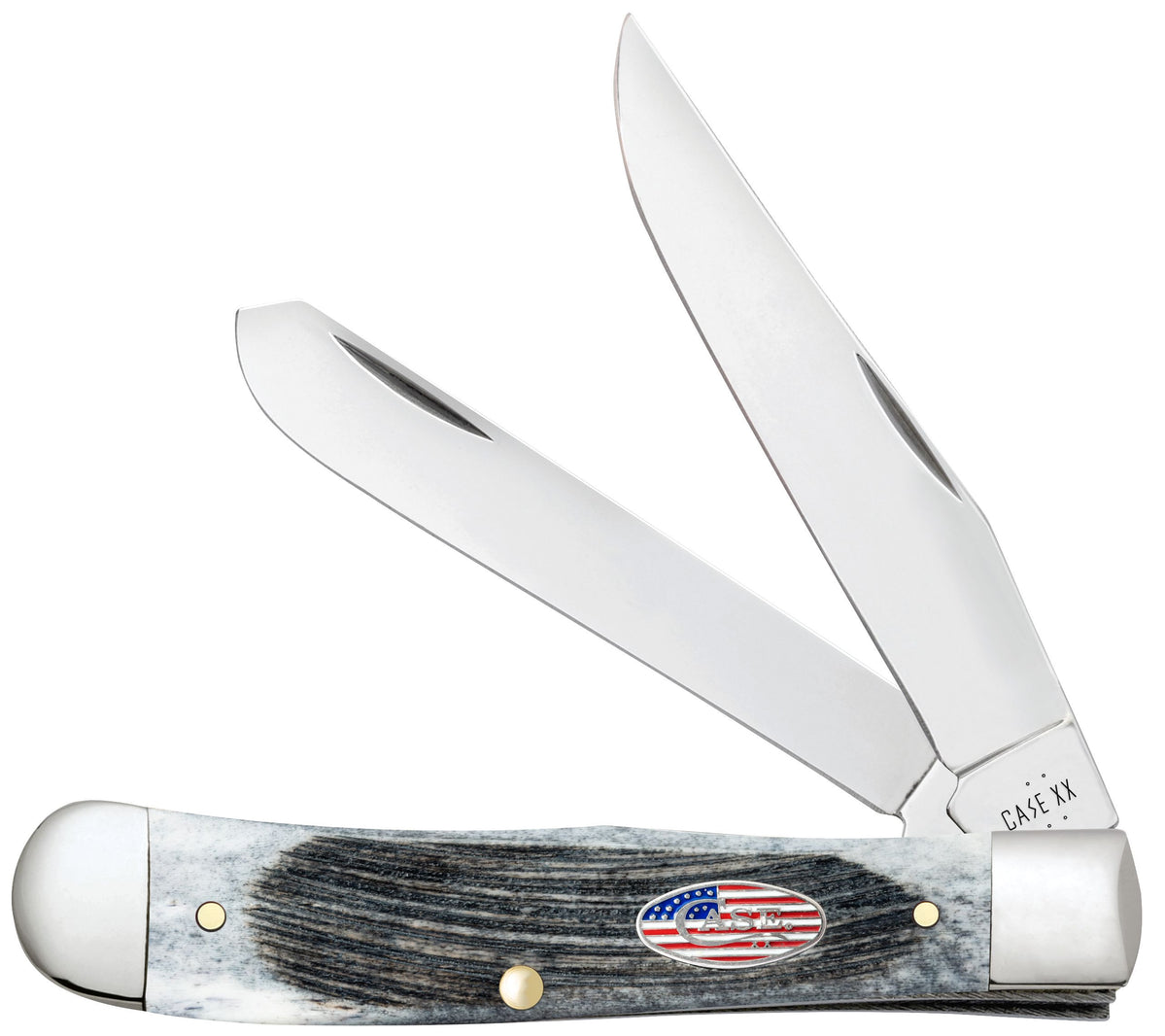 Case XX 53060 Trapper (Sawcut Jig, Gray Bone, Clip/Spey) Pocket Knife — Adept Knives