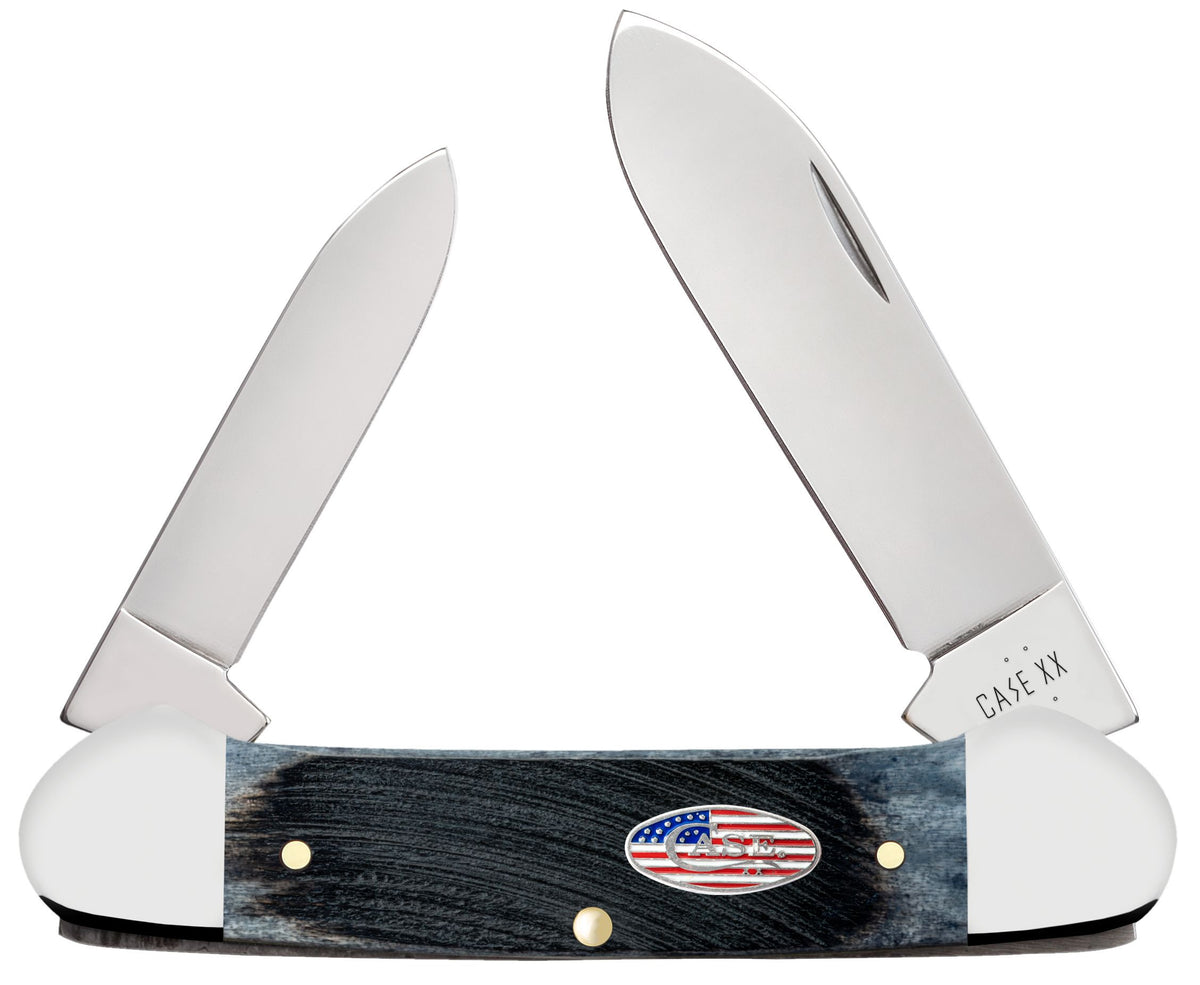 Case XX 53065 Canoe (Gray Sawcut Jig, Bone, Spear/Pen) Pocket Knife ...