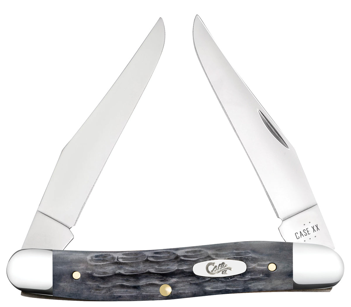 Case XX 58418 Muskrat (Gray Bone, 1095, Clip Point, Mirror Polished) P ...