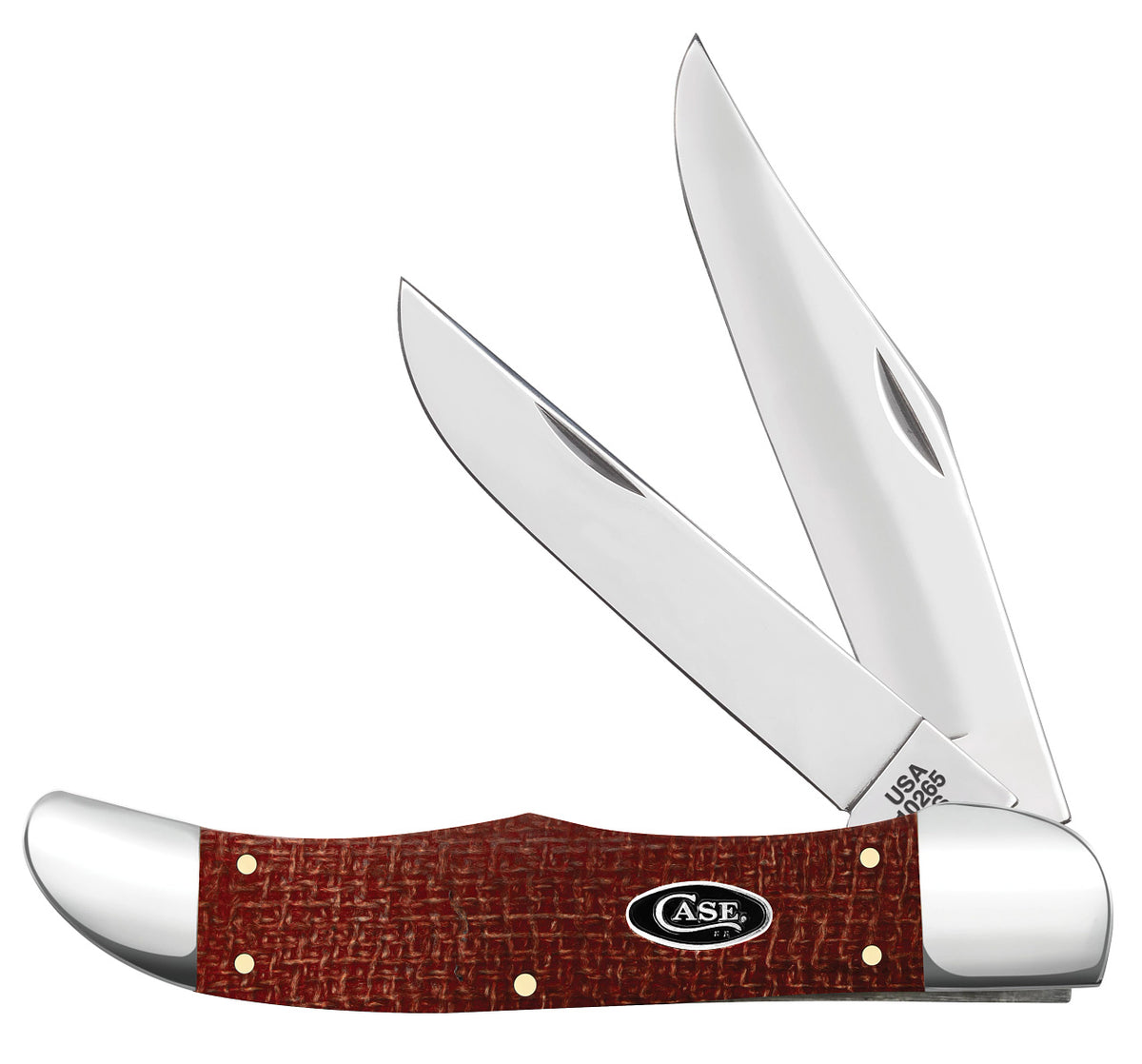 Case XX 12274 Folding Hunter (Burlap Micarta, 1095, Clip Point/Drop Po ...
