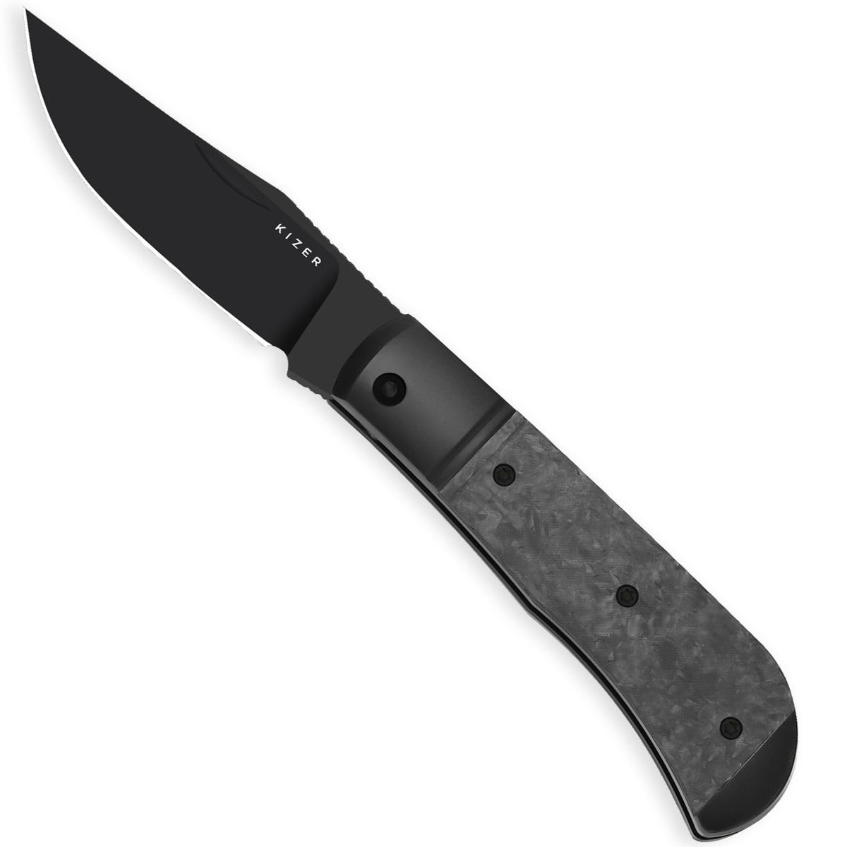 Kizer Ki3761A1 Trestle (S45VN, Clip Point, DLC, Titanium/Carbon Fiber ...