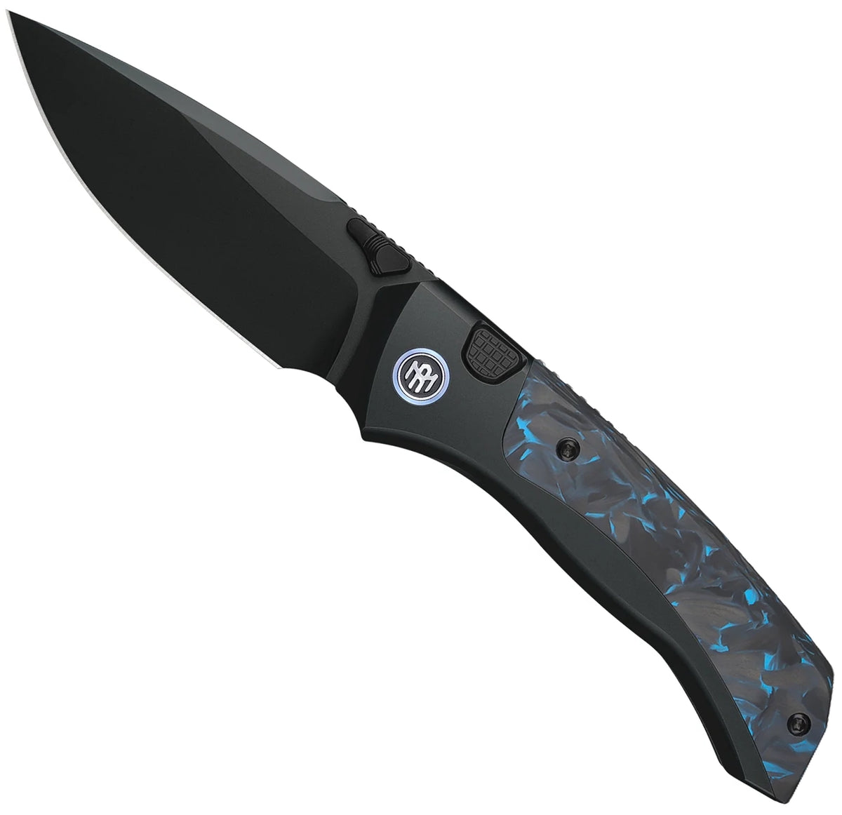Remette RTWS-BL RT-Steed (M390, Drop Point, DLC, Titanium/Carbon Fiber ...
