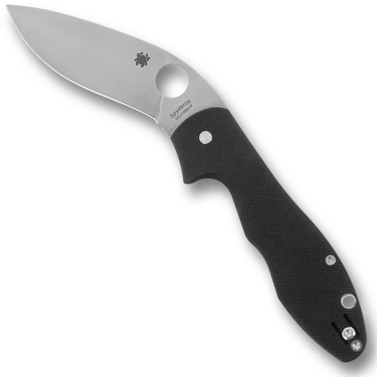 Spyderco C276GP Retract (9Cr18MoV, Kukri, Satin, G10) Pocket Knife ...