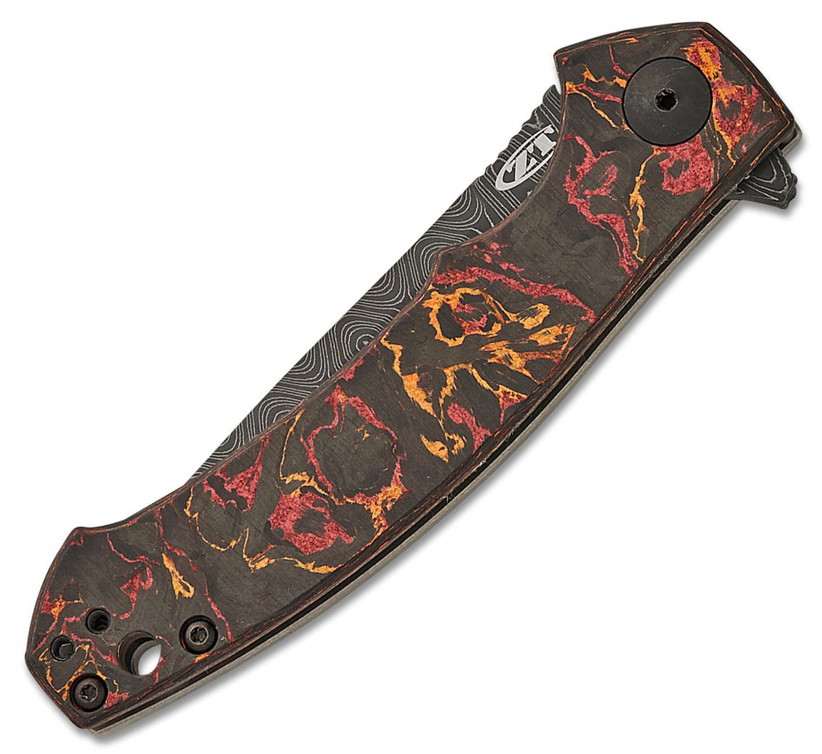 Zero Tolerance 0450CFDAMS (Damascus, Drop Point, Acid Etch, Carbon Fib — Adept Knives